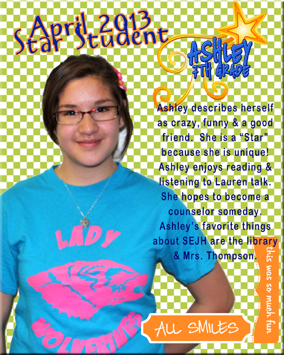 Springlake-Earth Junior High | April Star Students